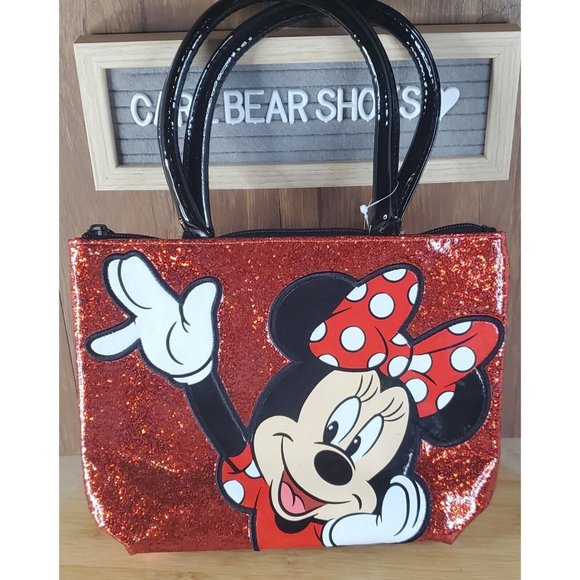 Disney | Accessories | Disney Parks Exclusive Minnie Mouse Red Glitter ...